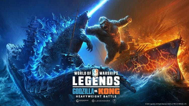 Godzilla y Kong Chocan en World of Warships: Legends May Update